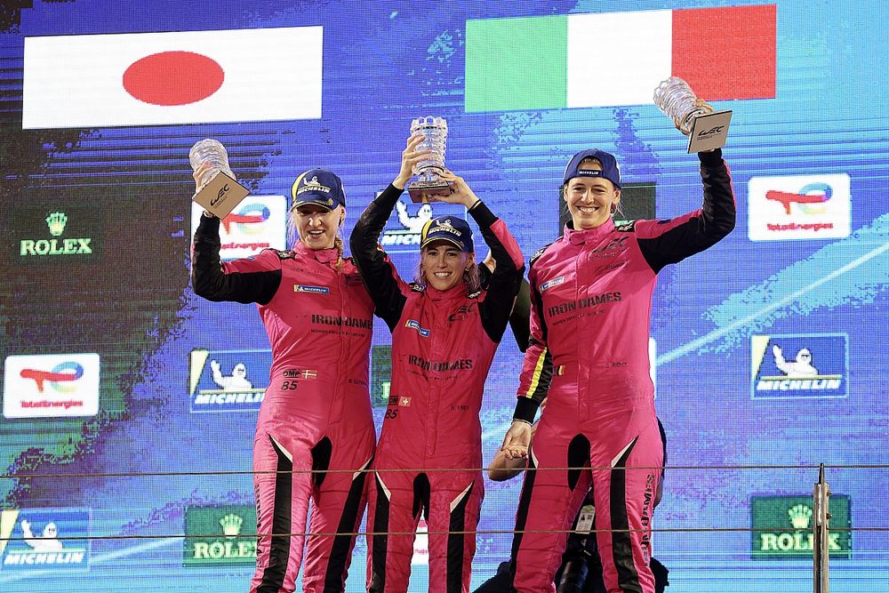 Iron Dames "emotional" after historic all-female WEC win in Bahrain