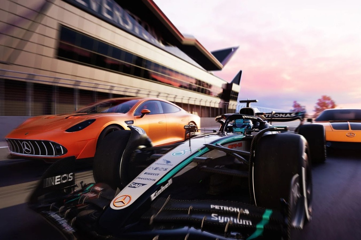 Mercedes F1 añade un toque naranja a su decoración en Silverstone