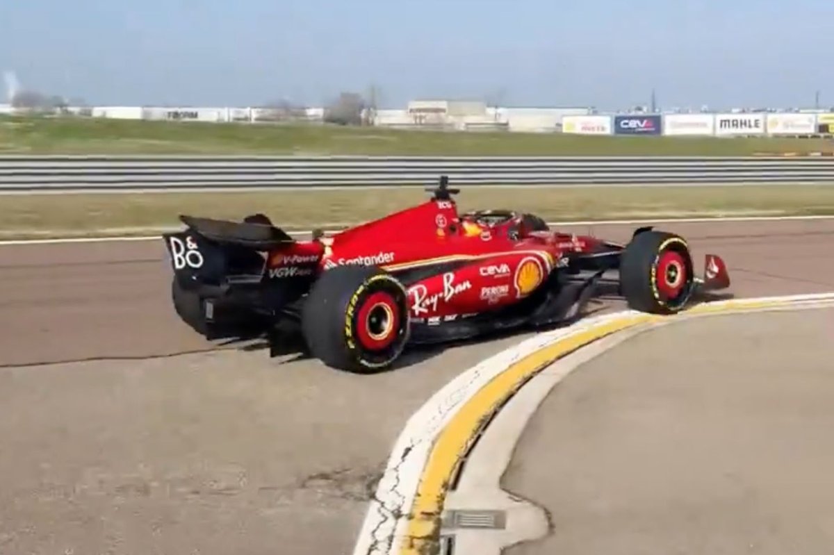 Vídeos y fotos: Sainz estrena el Ferrari SF-24 de F1 2024 en Fiorano