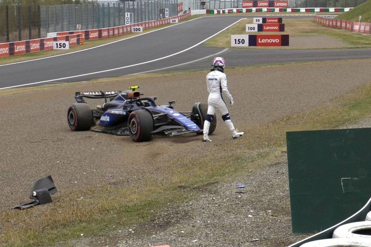 F1| Los daños en el coche de Sargeant tras el accidente en Japón