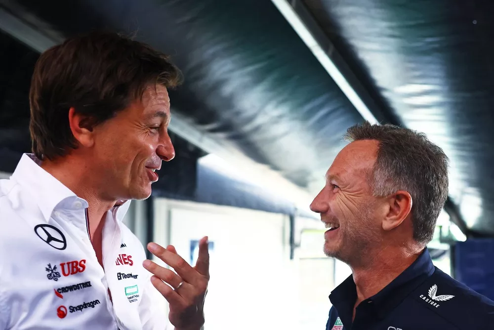 Toto Wolff reveals Christian Horner's text after Red Bull F1 exit