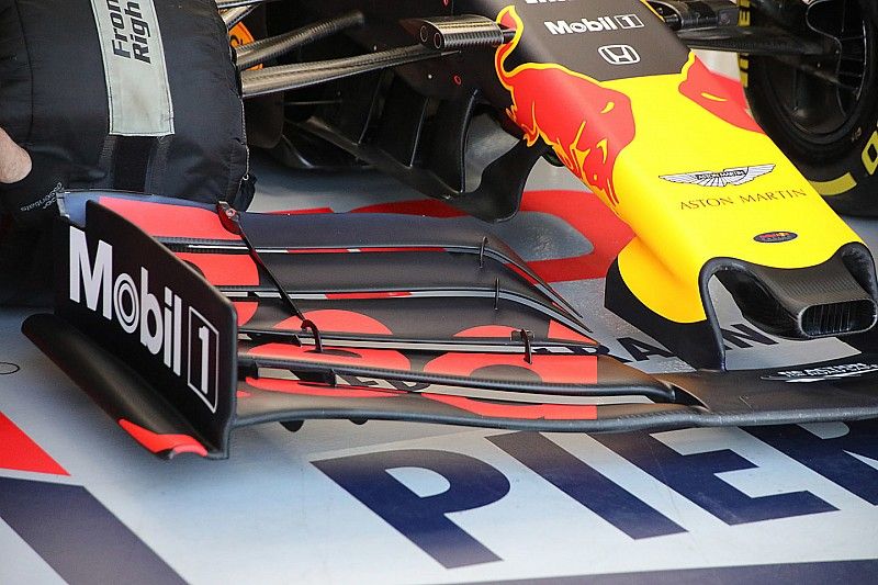 Red Bull: tagliata la bandella dell'ala anteriore della RB15 per ...