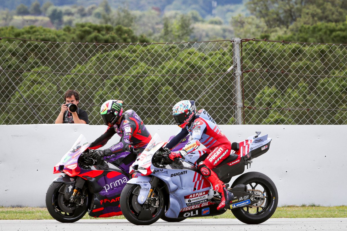 Parrilla de salida para la carrera de MotoGP en Montmeló (Catalunya)