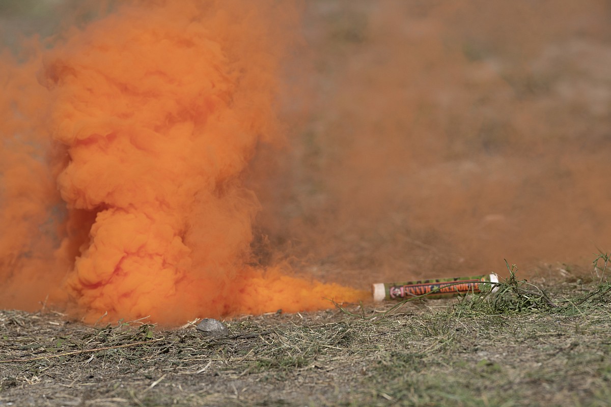 Orange Smoke Flare