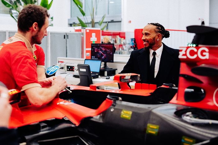 Hidden details in Lewis Hamilton's Ferrari factory visit photo