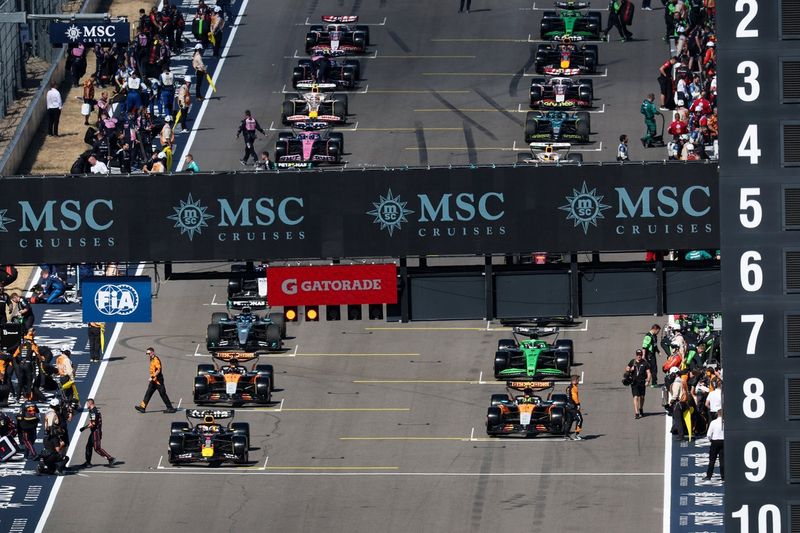 The starting grid for the F1 2025 US GP