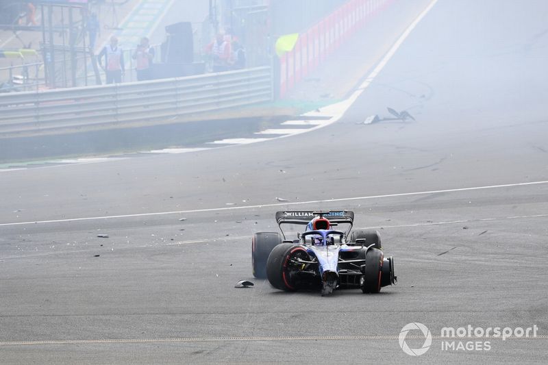 Gallery: Zhou Guanyu's British F1 GP crash in photos