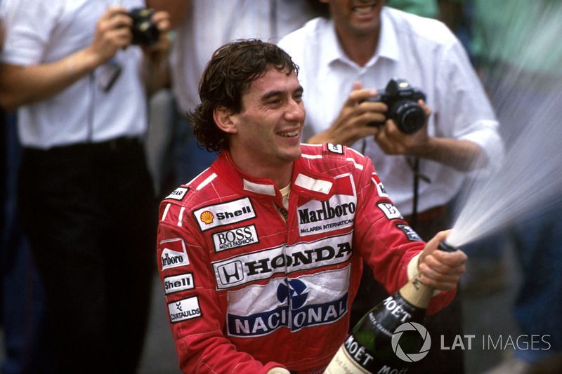Gallery: Best of Senna's podium celebrations