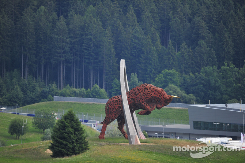 The Red Bull Ring statue at Spielberg