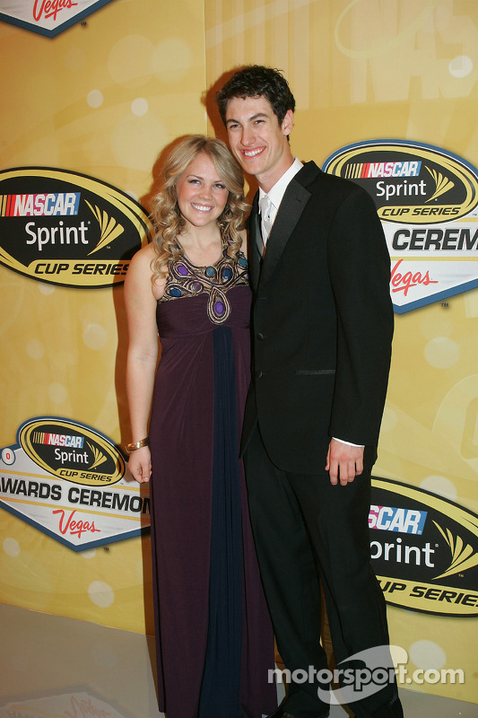 Joey Logano with his girlfriend Sabrina Simpson at Champion's Week